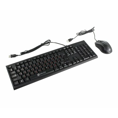Комплект OKLICK Keyboard & Optical Mouse <620M> Black (Кл-ра, USB+Мышь 3кн, Roll, USB) <475652>