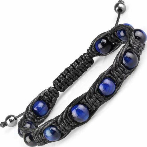 Плетеный браслет Everiot, размер 19 см., синий