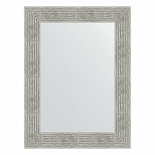 Зеркало в багетной раме - волна хром 90 mm