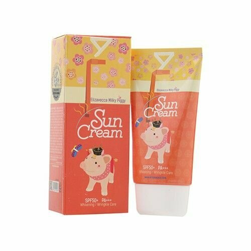 Elizavecca Солнцезащитный крем для лица осветляющий Milky Piggy Sun Cream SPF50+ PA+++ 50 мл