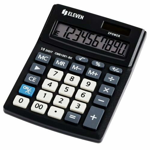 Калькулятор настольный Eleven Business Line CMB1001-BK (10-разрядный) двойное питание, черный (CMB1001-BK)