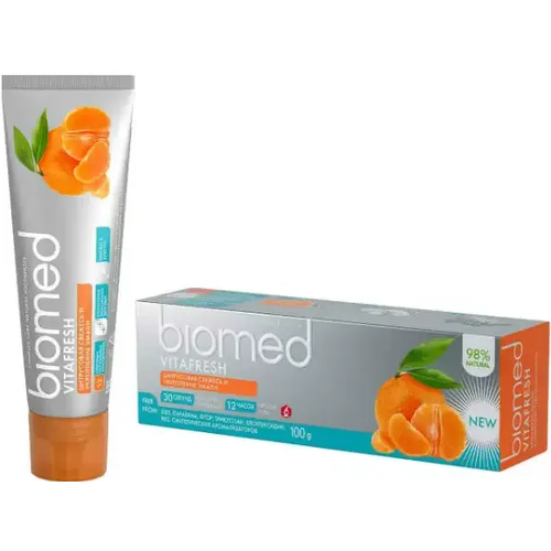 SPLAT Biomed Vitafresh Комплексная натуральная зубная паста Цитрусовая свежесть и забота о деснах 100 гр