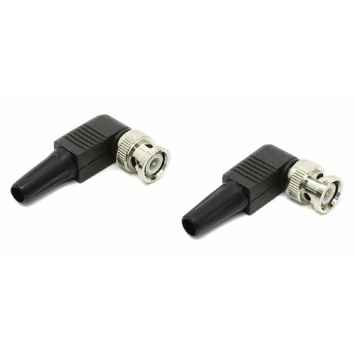 Разъемы BNC (2шт.) под винт угловые для коаксиального кабеля, колпачок | ORIENT C668 (pair)