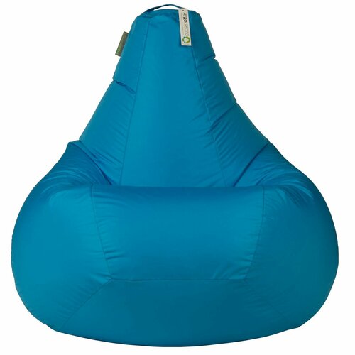 Кресло-мешок Груша Оксфорд голубой 120х80 размер XXL, Чудо Кресло, ручка, люверс, молния, непромокаемый пуфик мешок для дома, для улицы