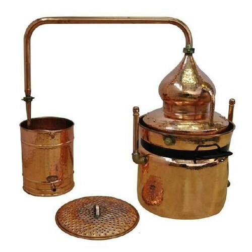 Аламбик CopperCrafts на водяной бане 30 литров, с термометром и ситом