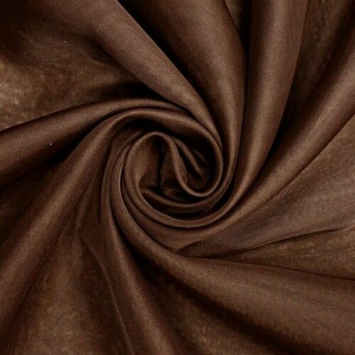 "Тюль Коричневый" - однотонная вуаль, 100 х 290, полиэстер, цвет коричневый, на отрез от 100см
