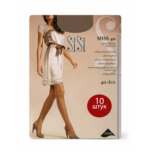 Колготки Sisi Miss, 40 den, 10 шт., размер 4, серый