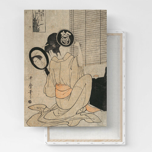 Картина на холсте, репродукция / Китагава Утамаро / Размер 30 x 40 см