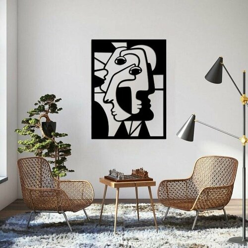 Декоративное металлическое панно, Галерея Пикассо (черный цвет)