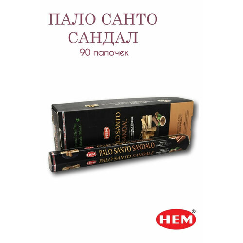 Набор HEM Пало Санто Сандал - 6 упаковок по 15 шт - ароматические благовония, палочки, Palo Santo Sandal - Hexa ХЕМ