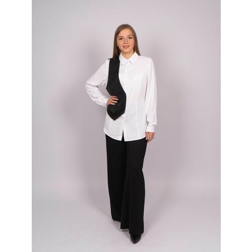 Блуза размер 60, белый, черный