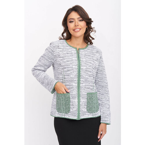 Пиджак Текстильная Мануфактура, размер 52, зеленый, белый