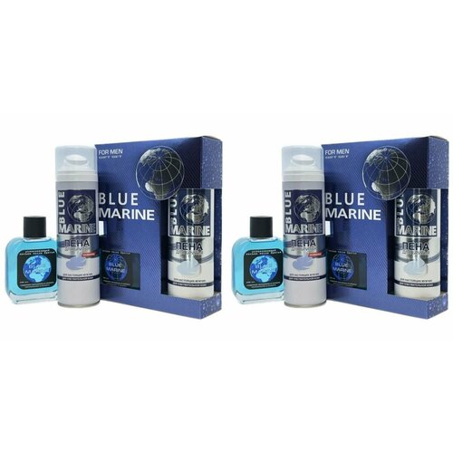Blue Marine Набор подарочный для мужчин Blue Marine: Лосьон и пена для бритья, 2 уп.