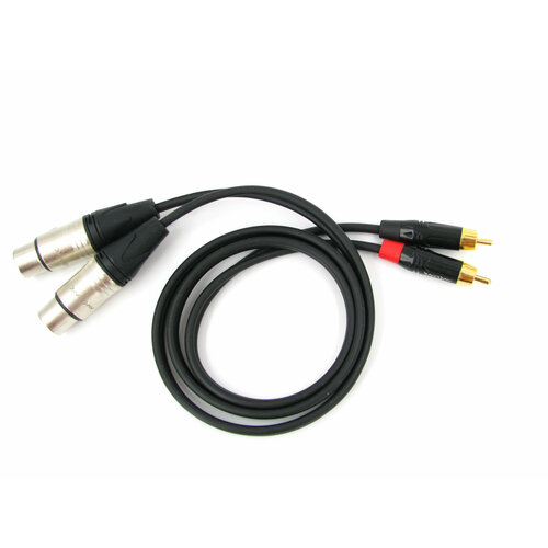 Аудио кабель 2 x XLR (F)- 2 x RCA стерео (C121) netaudio, длина 10 метров