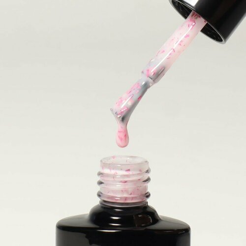 Гель лак для ногтей, MILK POTAL, 3-х фазный, 8мл, LED/UV, цвет белый/ярко-розовый (10)