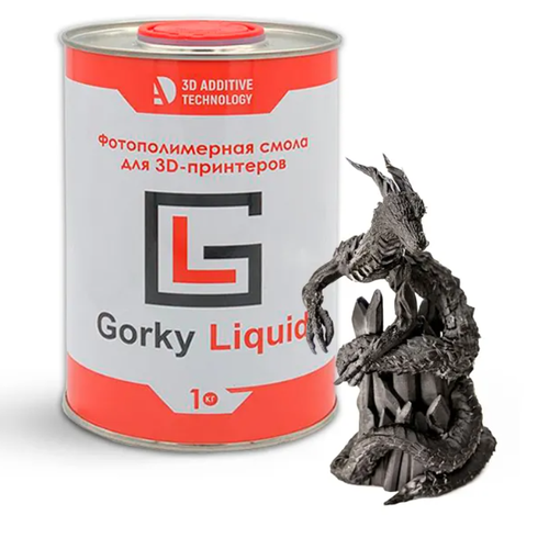 Фотополимерная смола Gorky Liquid Simple Чёрный (1000 гр)