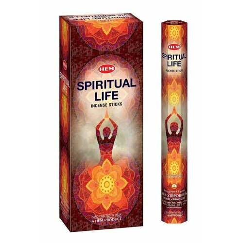 Hem Incense Sticks SPIRITUAL LIFE (Благовония, духовная жизнь, Хем), уп. 20 палочек.
