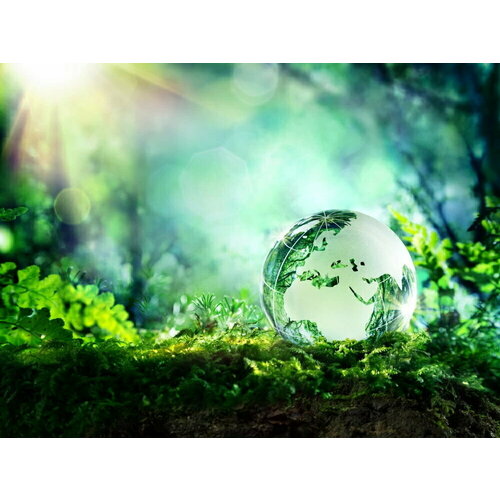 Плакат, постер на бумаге Nature-Green Planet/Природа-Зелёная Планета/искусство/арт/абстракция/творчество. Размер 42 х 60 см
