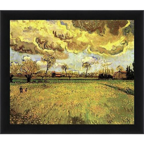 Плакат, постер на холсте Landscape Under a Stormy Sky. Винсент Ван Гог. Размер 60 на 84 см