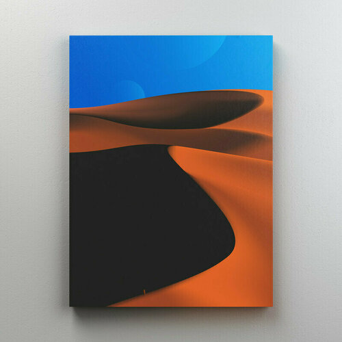 Интерьерная картина на холсте "Песочные дюны пустыни" размер 22x30 см