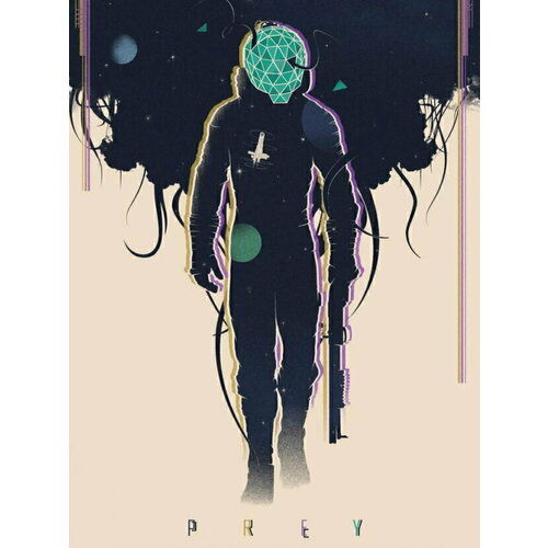 Плакат, постер на холсте Prey/игровые/игра/компьютерные герои персонажи. Размер 60 х 84 см
