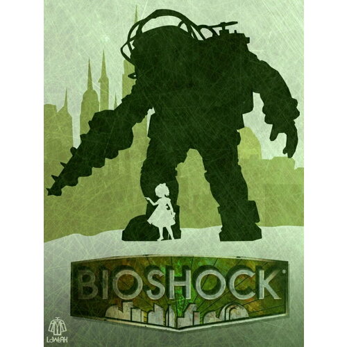 Плакат, постер на бумаге Minimalism/Минимализм: Bioshock/искусство/арт/абстракция/творчество. Размер 60 х 84 см