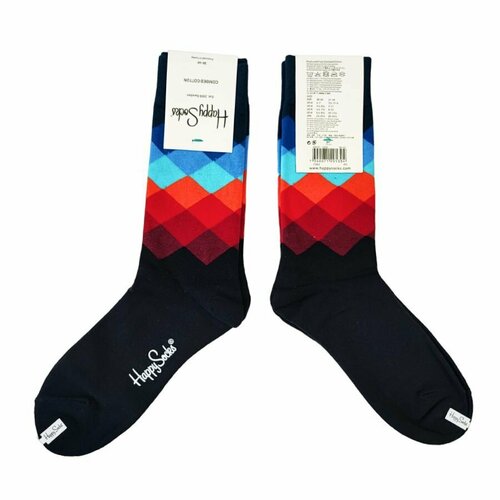 Носки Happy Socks, размер 36-40, серый, бирюзовый, голубой, зеленый, черный