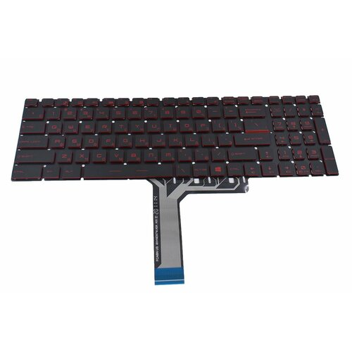 Клавиатура для MSI GF75 Thin 10UD-056XRU ноутбука с красной подсветкой