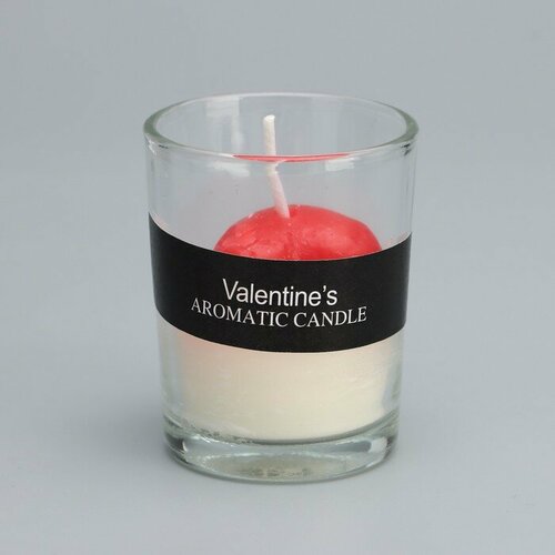 Свеча ароматическая в стакане "Scented Candle", жасмин, 5х6,5 см