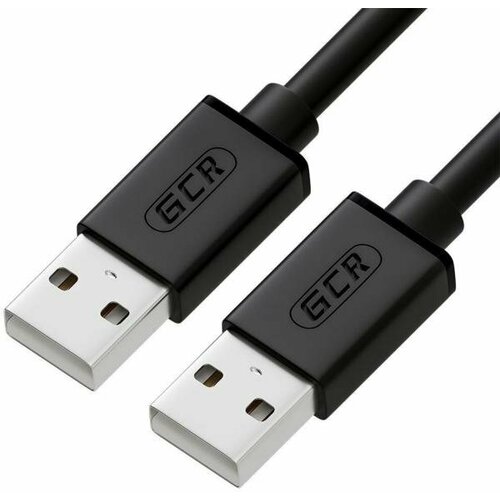 Greenconnect Кабель 2.0m USB 2.0, AM/AM, черный, 28/28 AWG, экран, армированный, морозостойкий, GCR-UM2M-BB2S-2.0m