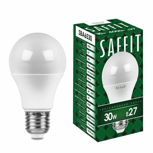 SAFFIT Лампа светодиодная SAFFIT, 30W 230V E27 4000K A65, SBA6530