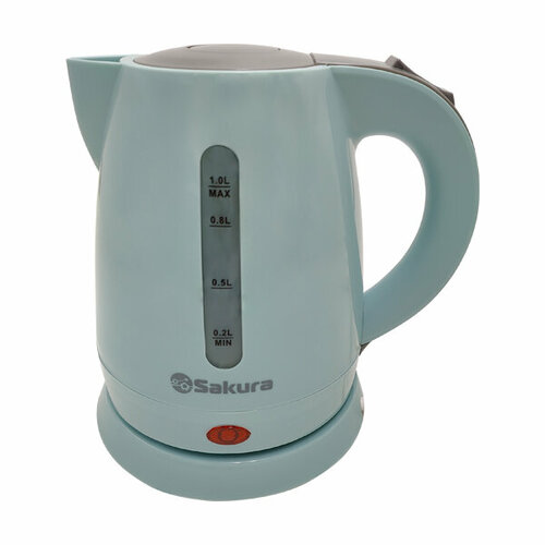 Чайник электрический Sakura SA-2342BLS голубой/серый 1.0л