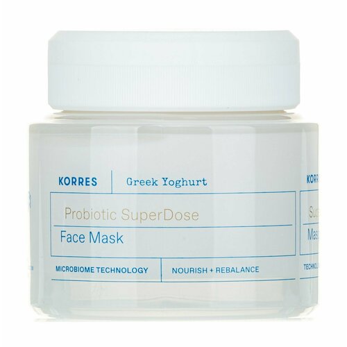 Увлажняющая маска для лица с пробиотиками и греческим йогуртом / Korres Probiotic SuperDose Face Mask