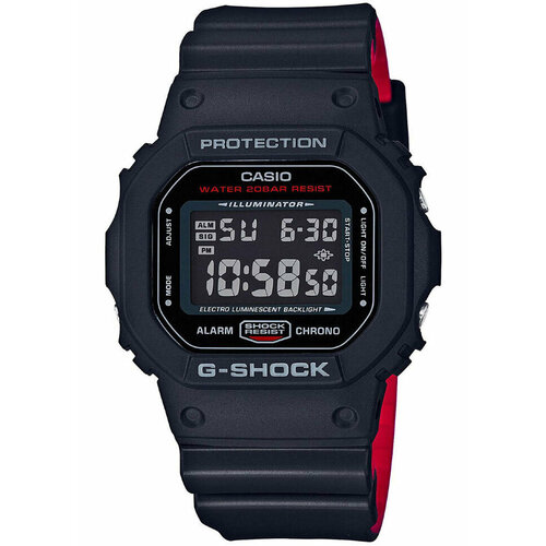 Наручные часы CASIO G-Shock DW-5600CA-2, черный, красный