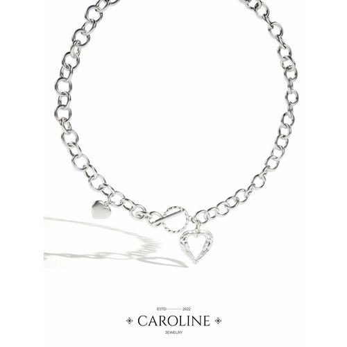 Колье Caroline Jewelry, длина 45 см., серебряный