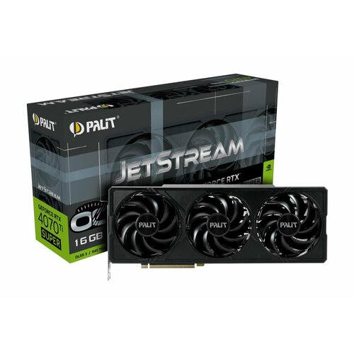 Видеокарта Palit RTX4070Ti SUPER JETSTREAM OC 16GB GDDR6X 256-bit DPx3 HDMI 3FAN RTL