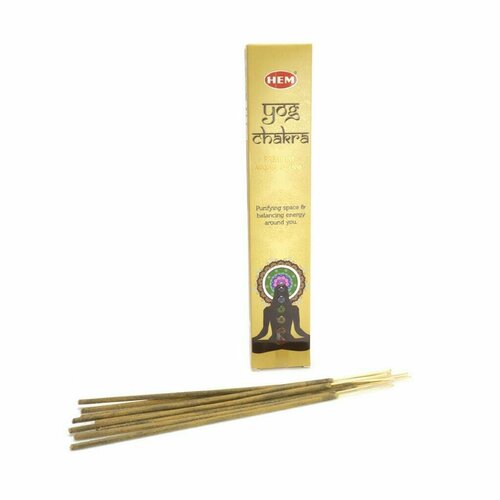 YOG CHAKRA Premium Masala Incense, Hem (ЙОГ чакра премиум масала благовония, Хем), 15 г.
