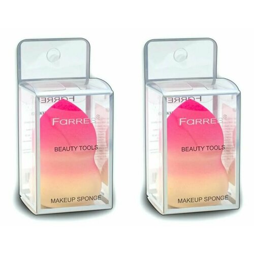 Farres cosmetics Спонж - губка для макияжа, FP032 Груша, 2 шт