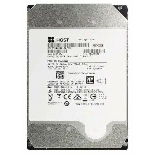 Жесткий диск HGST 0F27354 10Tb 7200 SAS 3,5" HDD