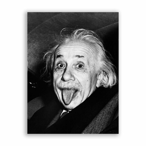 Постер, плакат на бумаге / Альберт Эйнштейн / Размер 40 x 53 см