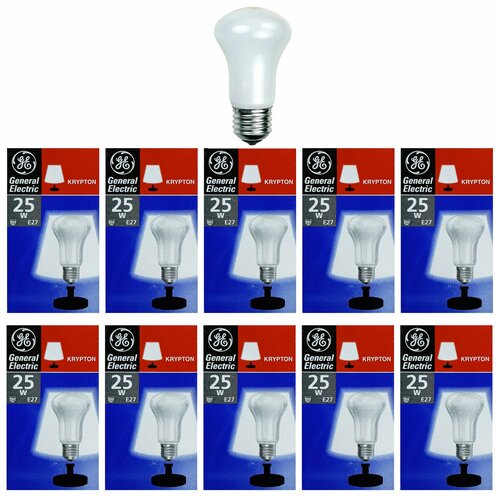 Лампа Накаливания Криптон Гриб 25W 230V E27 200Лм D-50mm L-80mm Диммируемая Свет Теплый белый General Electric, уп. 10шт