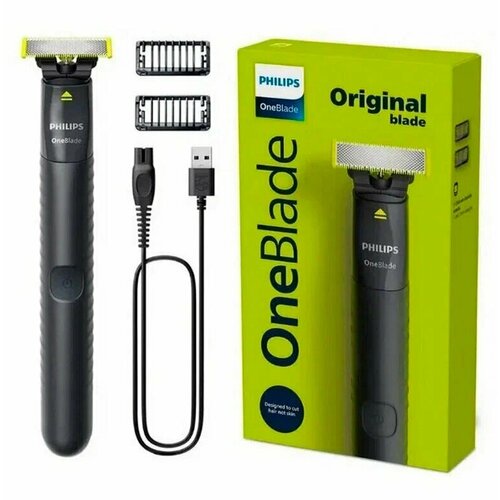 Триммер для бороды и усов Philips OneBlade QP1424/10, черный