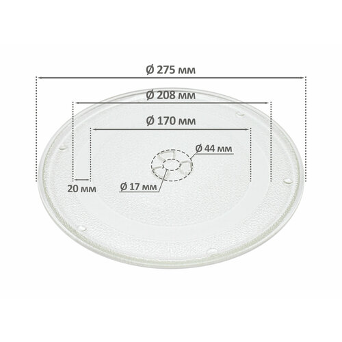 Блюдо для микроволновой печи универсальное 275 мм