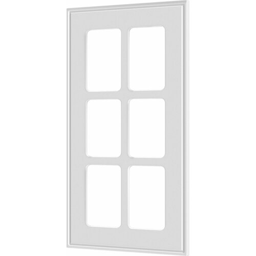 Фасад Тоффи белый молочный витрина/решетка В716Ш396