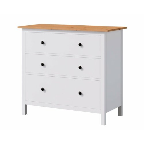Комод Хемнэс Hemnes/ Кымор, 108х96х50см, 3 ящика, белый/светло-коричневый