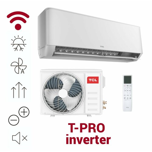 Кондиционер сплит система Инвертор с WiFi управлением, ТСL TPRO TAC-TP09INV/R (комплект)