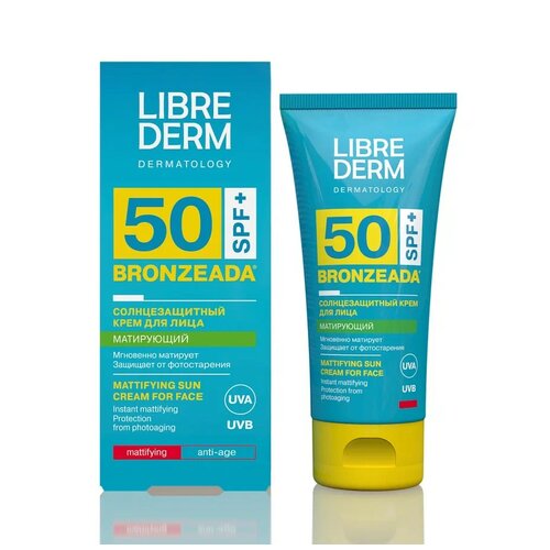 Librederm крем Bronzeada матирующий для лица SPF50, 50 мл