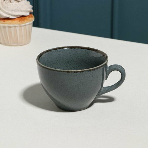 Чашка чайная "Pearl", 220 мл, синяя, фарфор