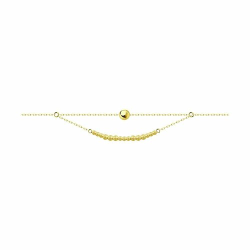 Браслет-цепочка Diamant, желтое золото, 585 проба, длина 17 см.