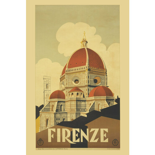 Плакат, постер на бумаге Флоренция. Размер 30х42 см